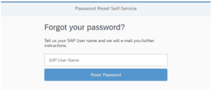 Self-service SAP password reset - How to easily change password on SAP