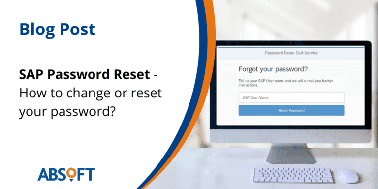 Self-service SAP password reset - How to easily change password on SAP